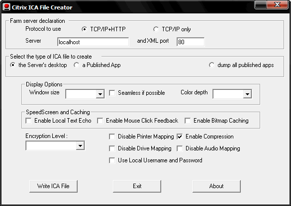 Citrix ICA File Creator file extensions Citrix ICA File Creator file extensions