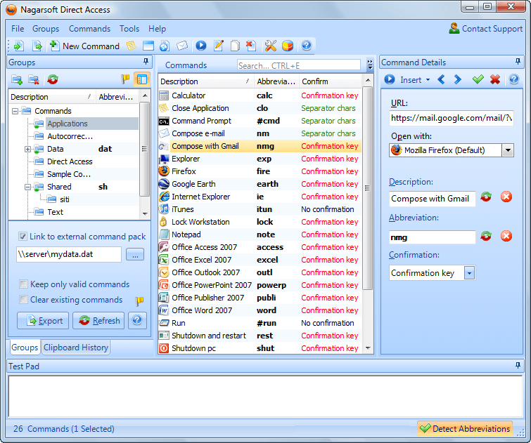 Direct Access file extensions Direct Access file extensions
