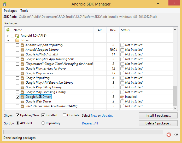 Google Android SDK file extensions Google Android SDK file extensions