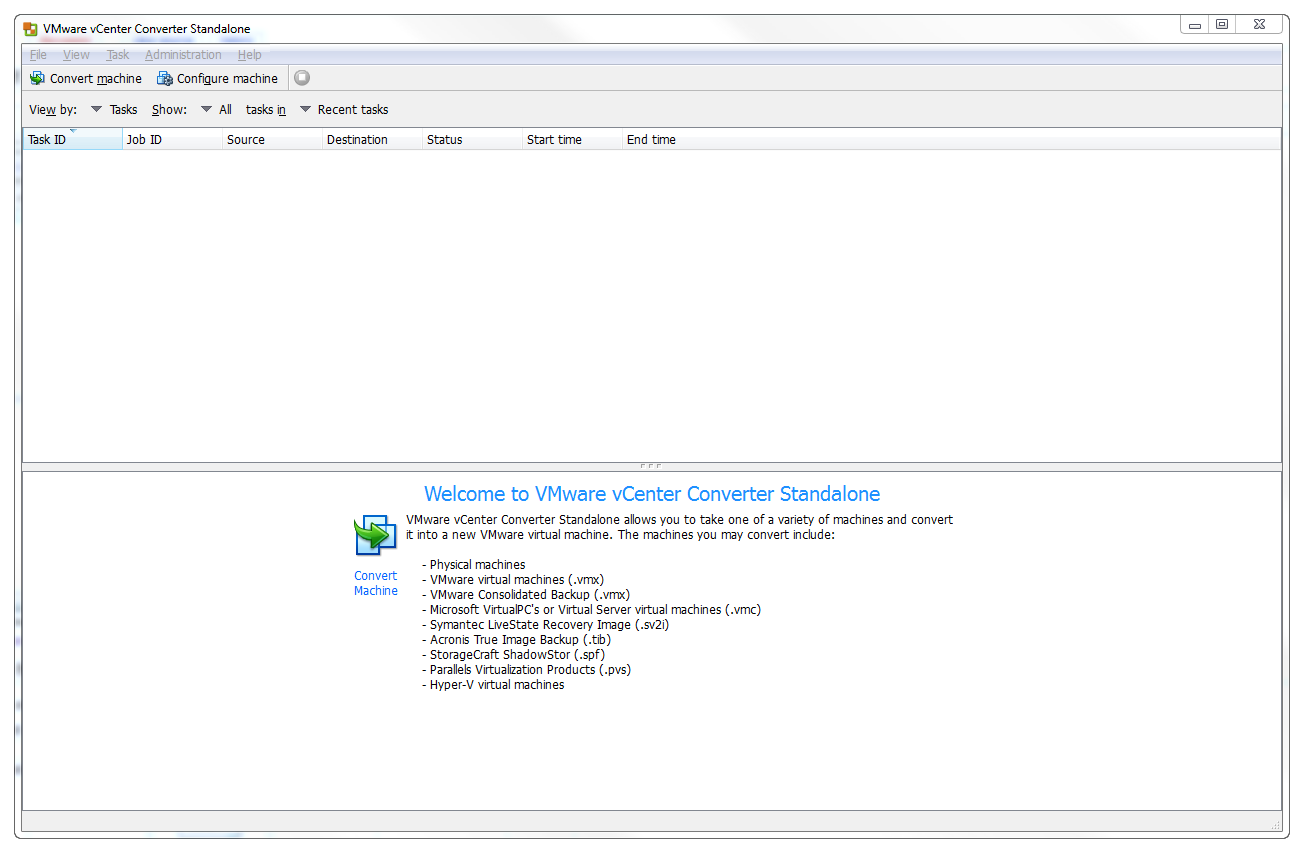 VMware vCenter Converter Standalone file extensions VMware vCenter Converter Standalone file extensions