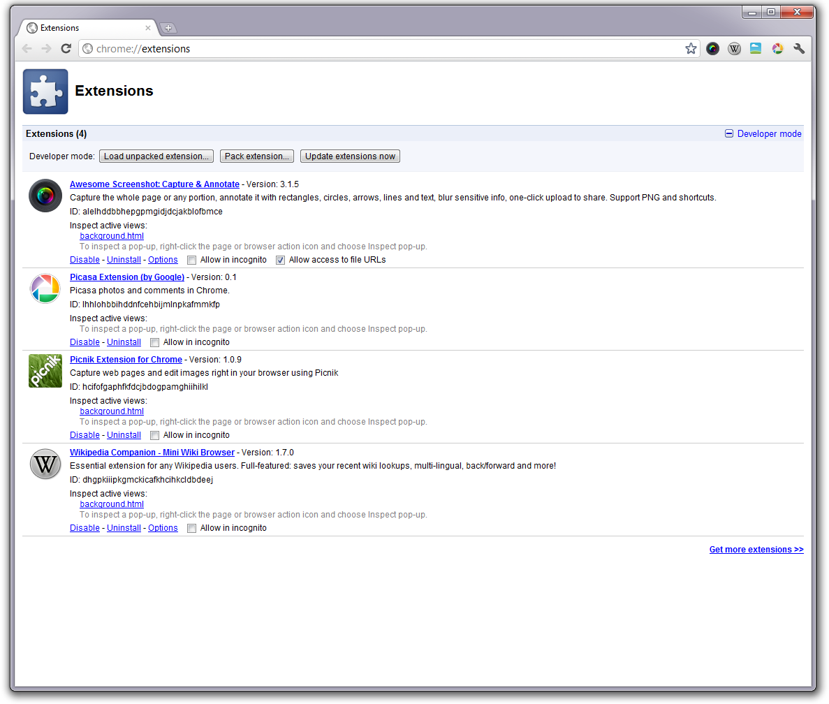 Installing Chrome Extensions Installing Chrome Extensions
