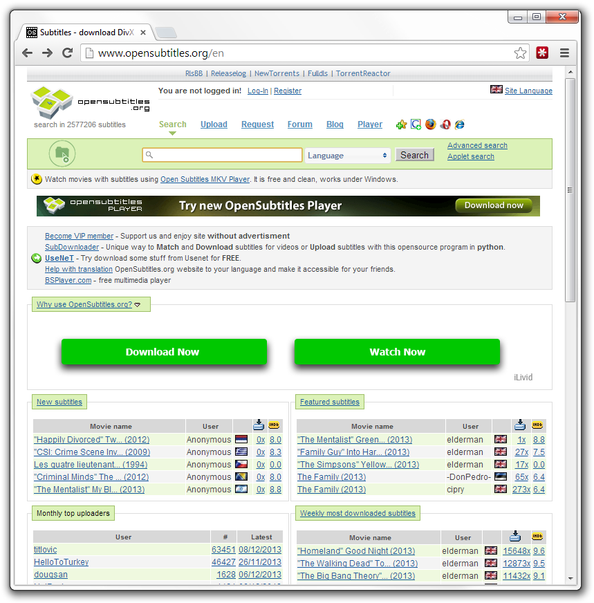 How to watch movies with subtitles - File-Extensions.org