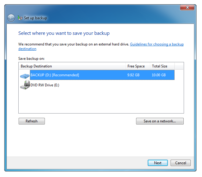 How to backup and restore files in Windows 7 - File-Extensions.org