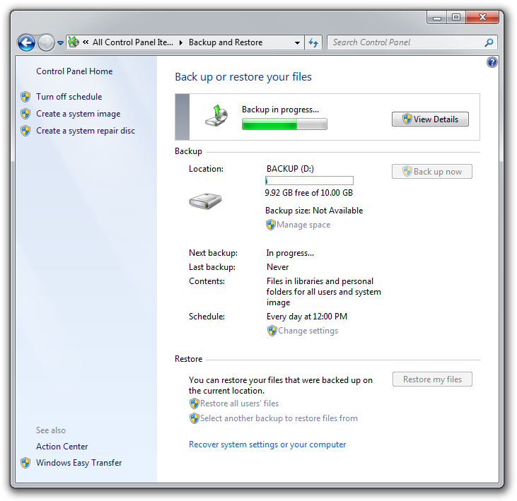 How to backup and restore files in Windows 7 - File-Extensions.org