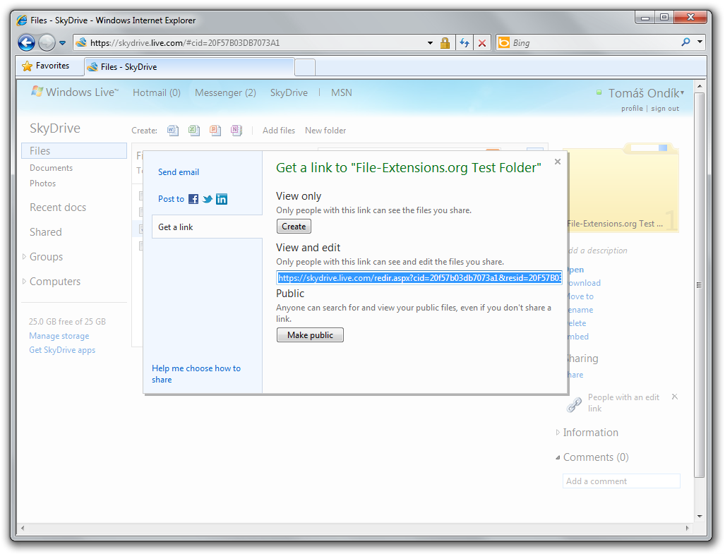 Map SkyDrive as network drive - File-Extensions.org