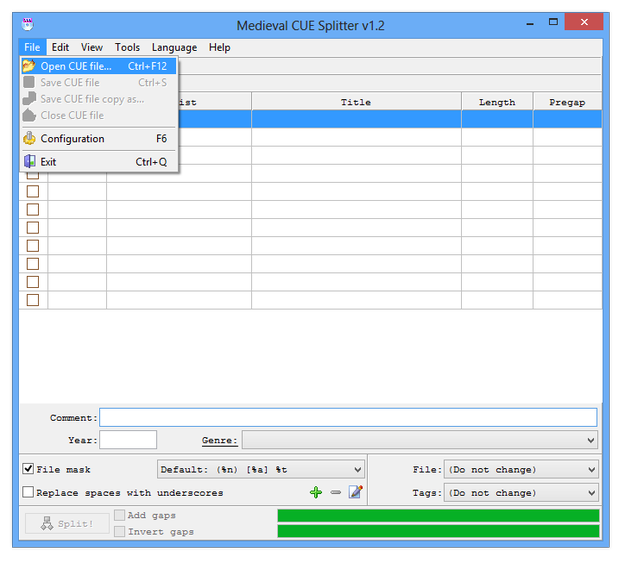Split one music mix to separate audio tracks - File-Extensions.org