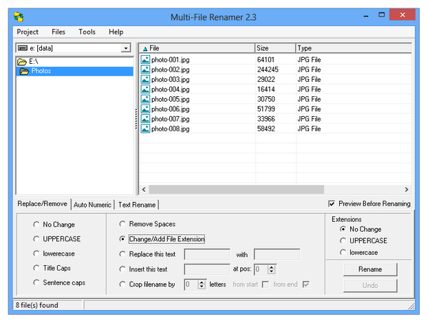 Change file extension of multiple files in Windows - File-Extensions.org