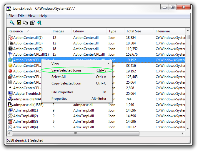 Wie man Symbole extrahiert - File-Extensions.org