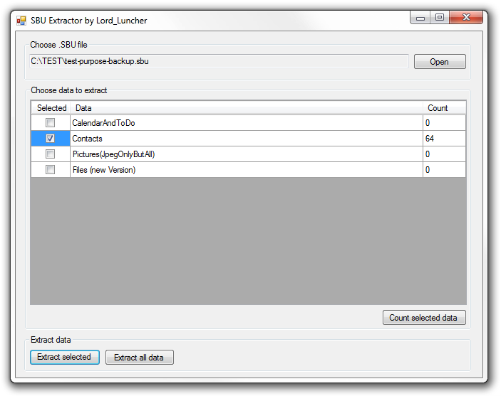 Extract contacts from SBU backups - File-Extensions.org