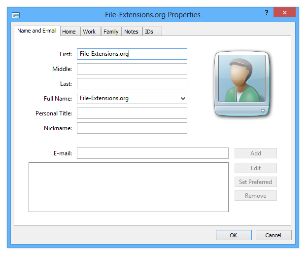 Buka, pisahkan, gabungkan, atau konversi file kontak VCF - File ...