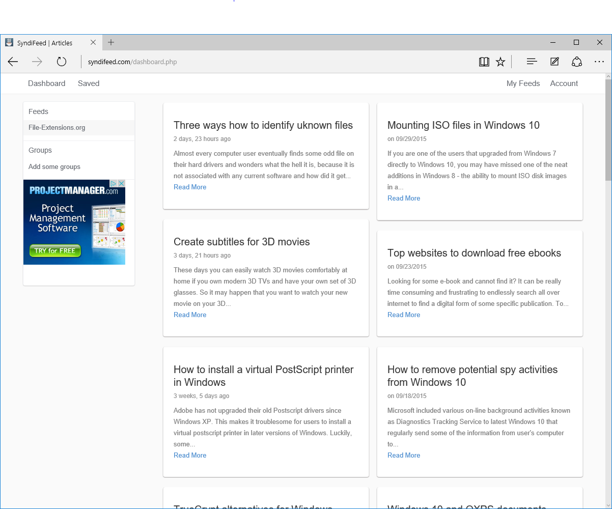 Sustitutos de Google Reader - File-Extensions.org