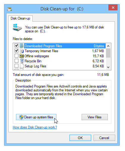 Free up drive space in Windows 8 - File-Extensions.org