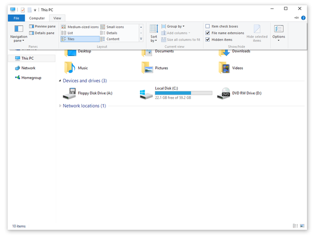 Show and hide file extensions in Windows 10 - File-Extensions.org