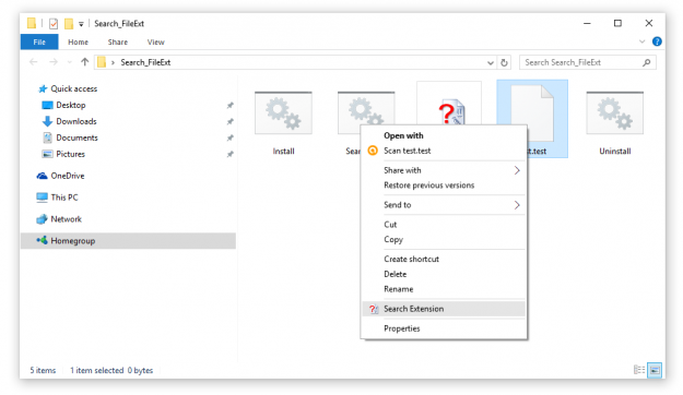 Search file extensions from Windows context menu - File-Extensions.org