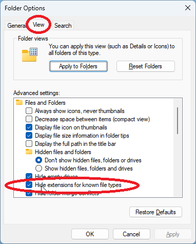 Show and hide file extensions in Windows 11 - File-Extensions.org